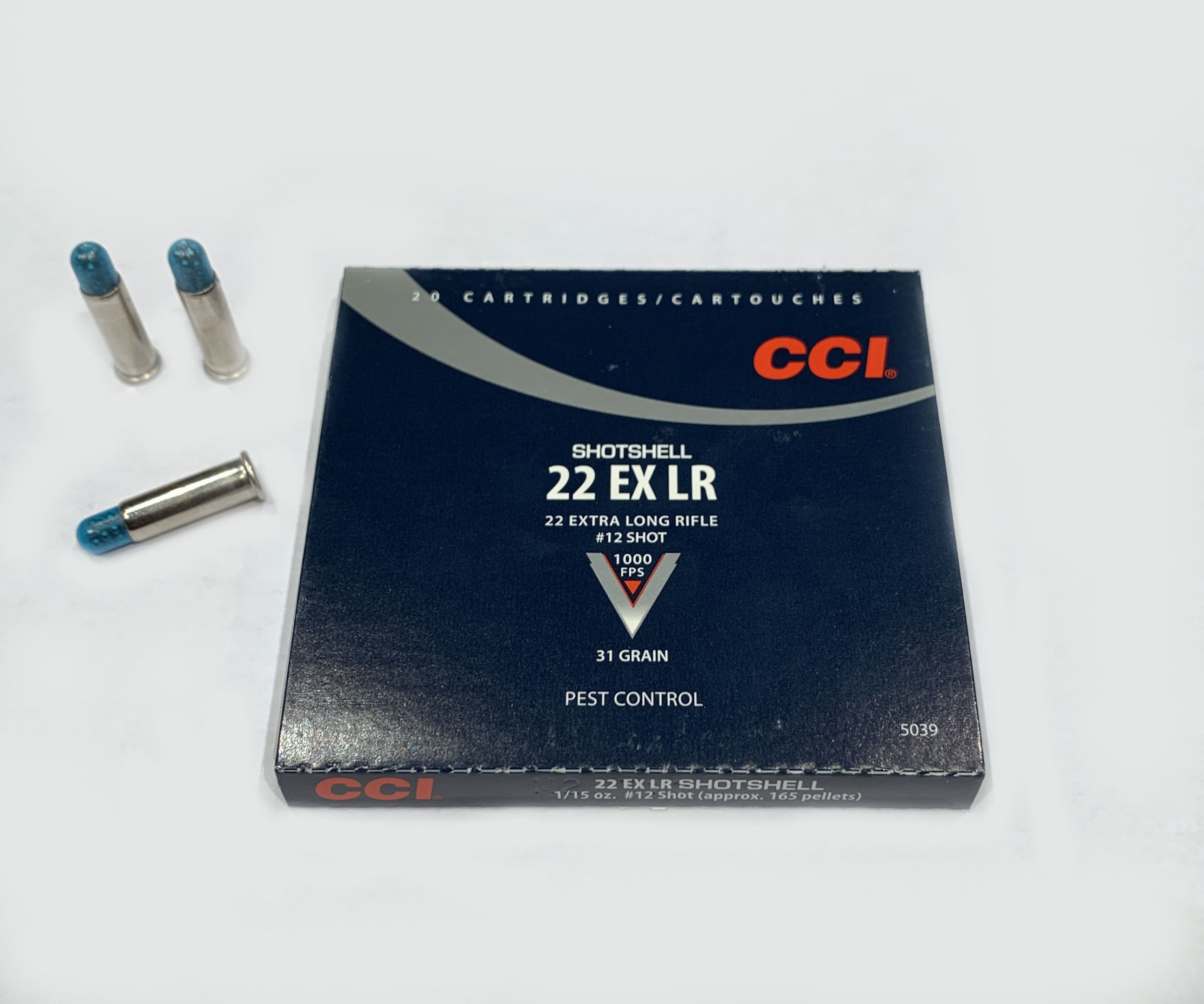 CCI Shotshell 22 EX LR Rimfire Ammo, 31Gr #12 Shot 1000FPS - 20Rds ...