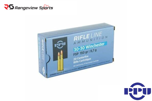 PPU Rifle Line 30-30 Win Rifle Ammo, 150Gr FSP - 20Rds | Rangeview ...