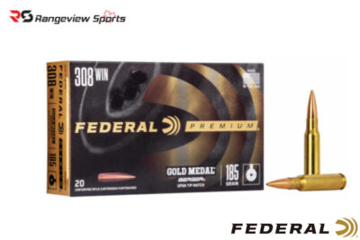 Federal Gold Medal 308 Win Rifle Ammo, 185Gr Berger OTM - 20Rds ...