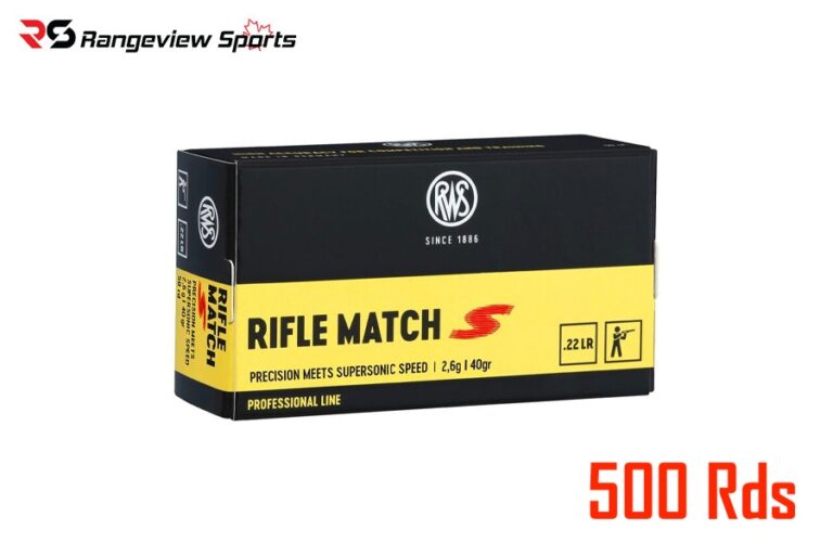 RWS Rifle Match 22 LR Rimfire Ammo, 40Gr LRN - 500Rds | Rangeview ...