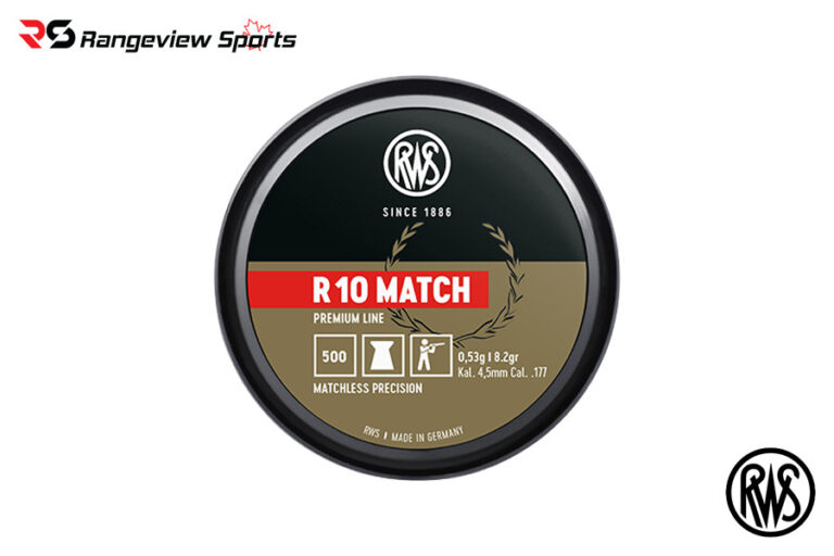 RWS R10 Match .177 Caliber Pellets, 8.3gr - 500Ct | Rangeview Sports Canada